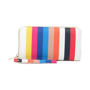 9827-D Single Zipper Multy Color Wallet – LuxoBox